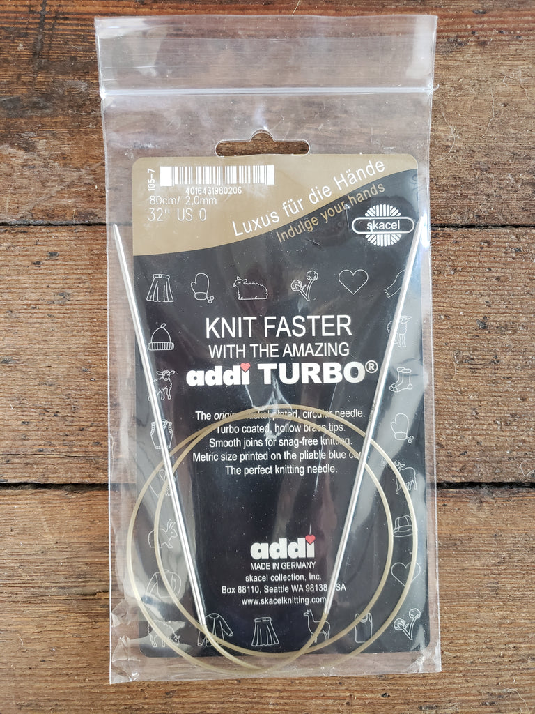 addi Turbo 32" Nickel Plated Circular Needles – Ewethful Fiber Farm and ...